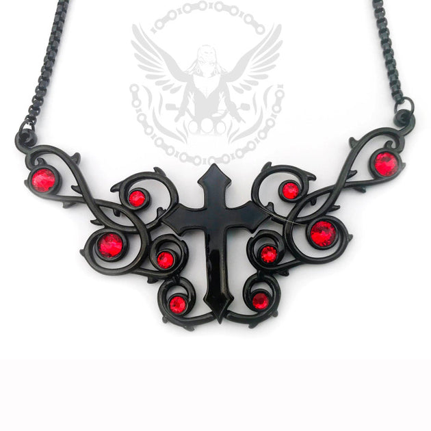 Black Cross Necklace – Debria's Designs