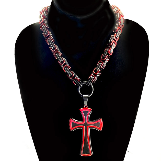 Cross - Red and Black – Debria's Designs